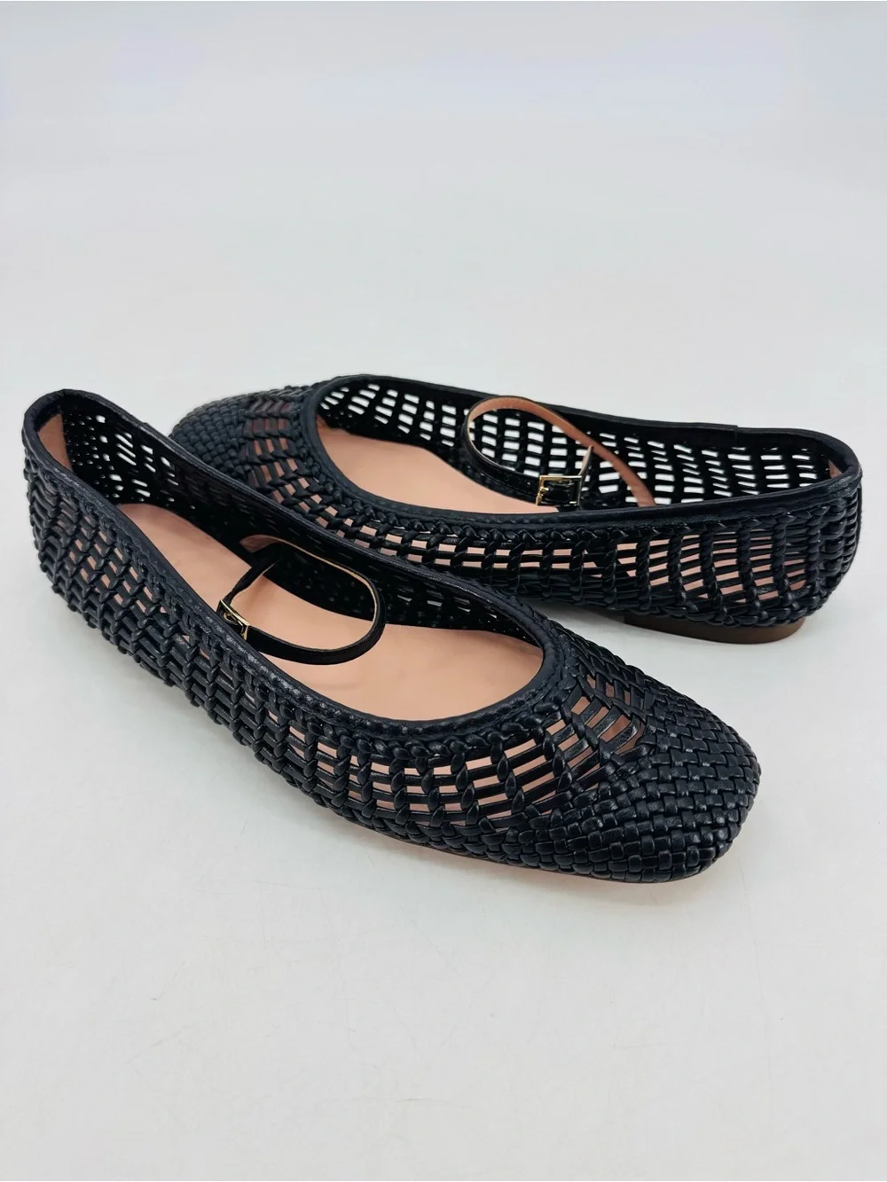 J. Crew | Shoes | J Crew Quinn Minimalist Quiet Luxury Woven Leather ...